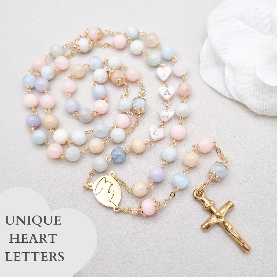 Personalized Rosary Beads, Rosary Necklace Women, Baptism Gift Baby ...