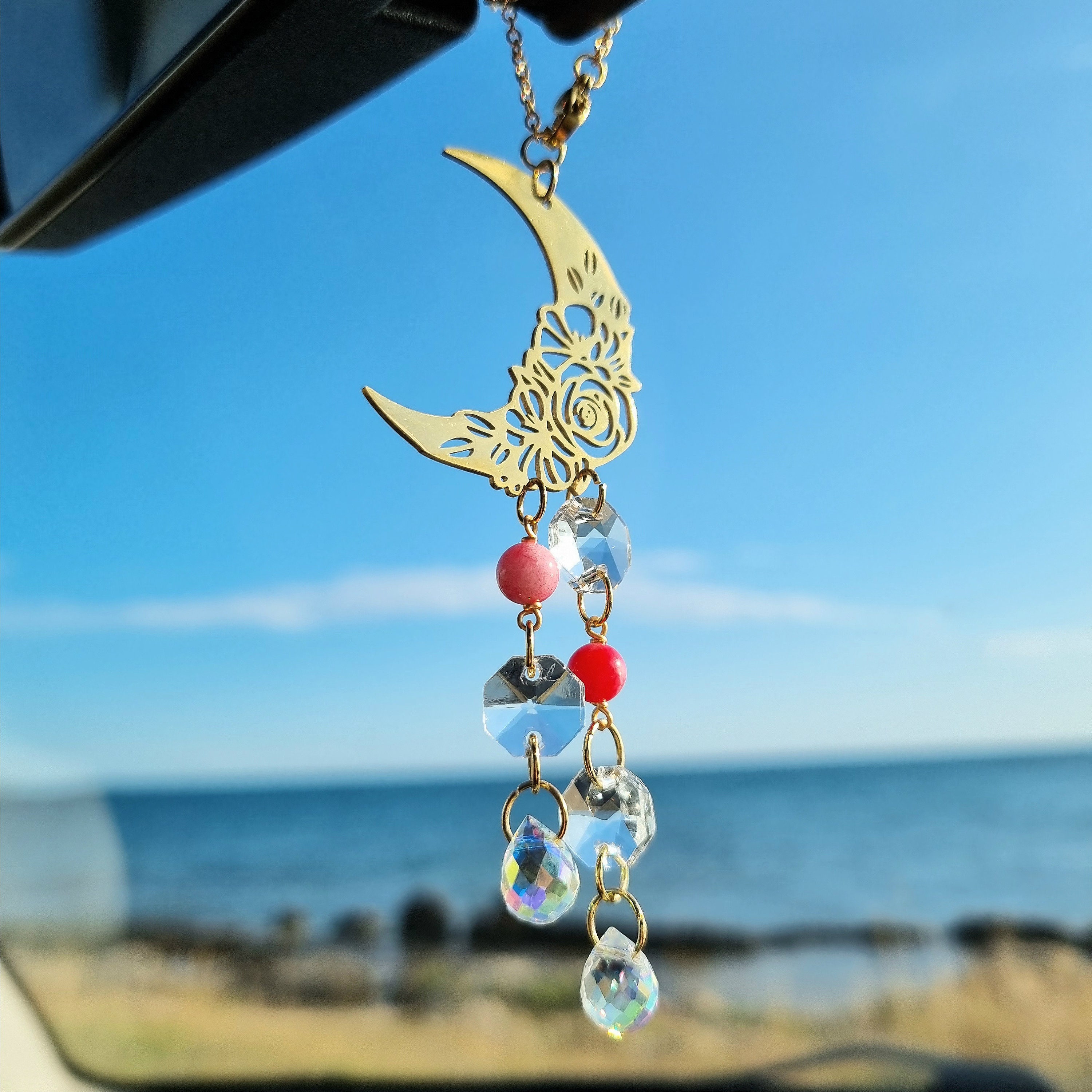 Anhänger Autospiegel Auto Rückspiegel Anhänger Rosenquarz - Schutzengel ...