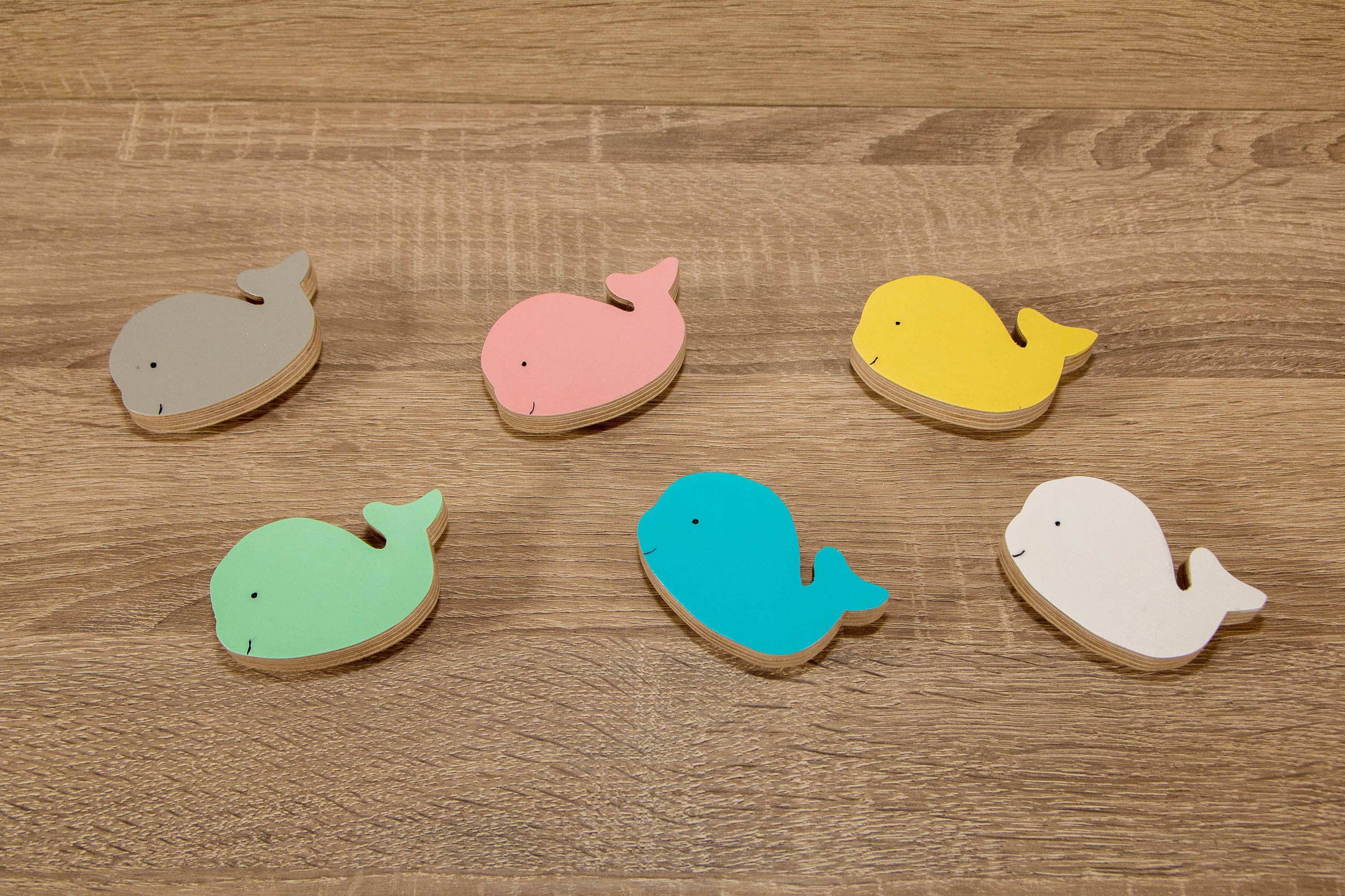 Ocean Animal Drawer Knobs, Cupboard Handles, Whale Drawer Knobs Colorful Knobs, Whale Drawers ...