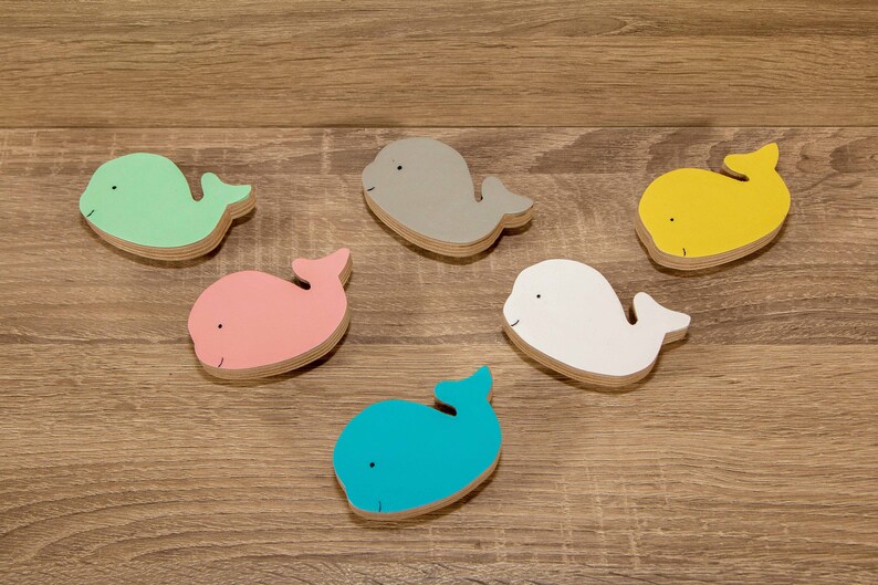 Ocean Animal Drawer Knobs, Cupboard Handles, Whale Drawer Knobs Colorful Knobs, Whale Drawers ...