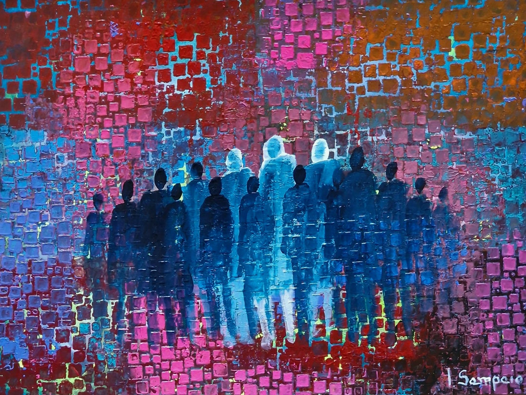 Original Painting on Paper, Original Unique Acrylic Painting, Handmade ...