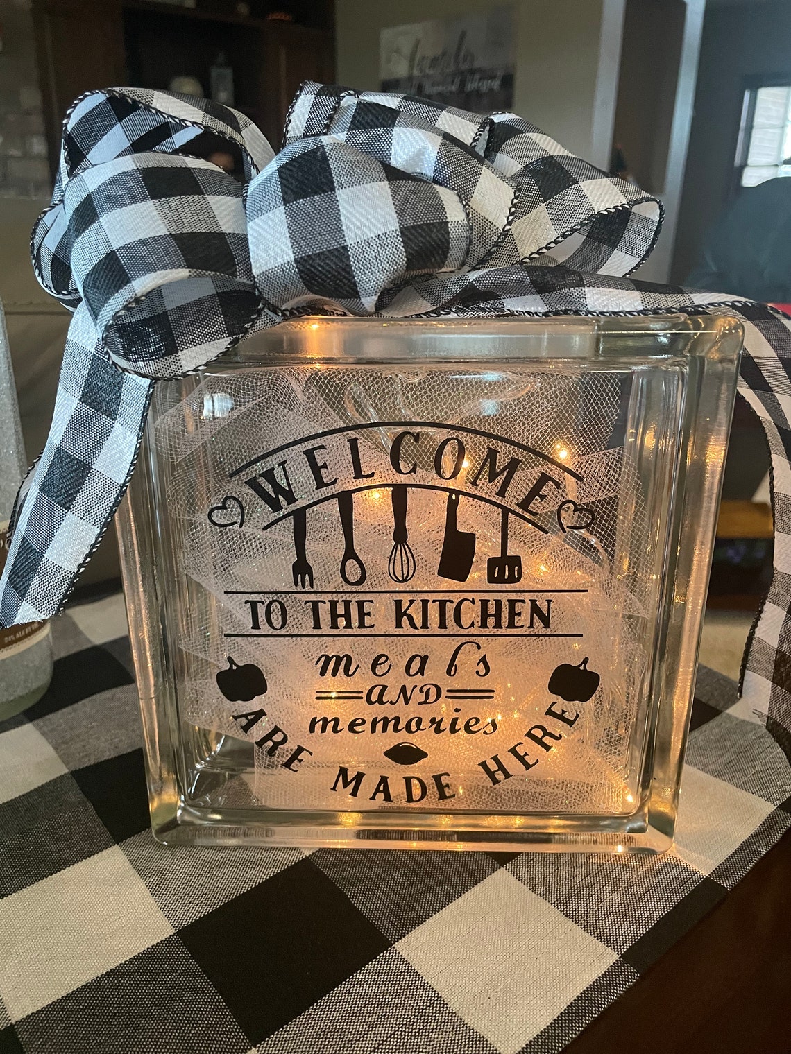 Kitchen Memories Lighted Glass Box - Etsy