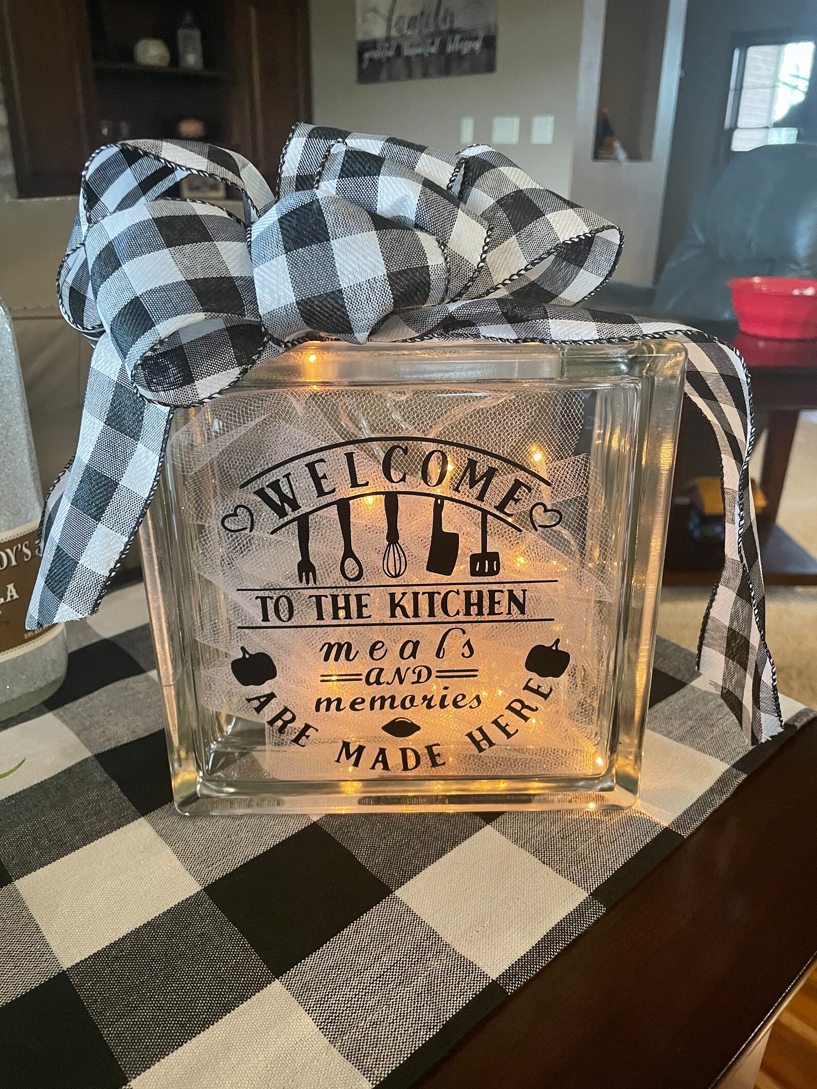 Kitchen Memories Lighted Glass Box - Etsy