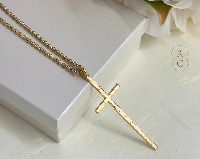 Modern Cross Necklace - Etsy