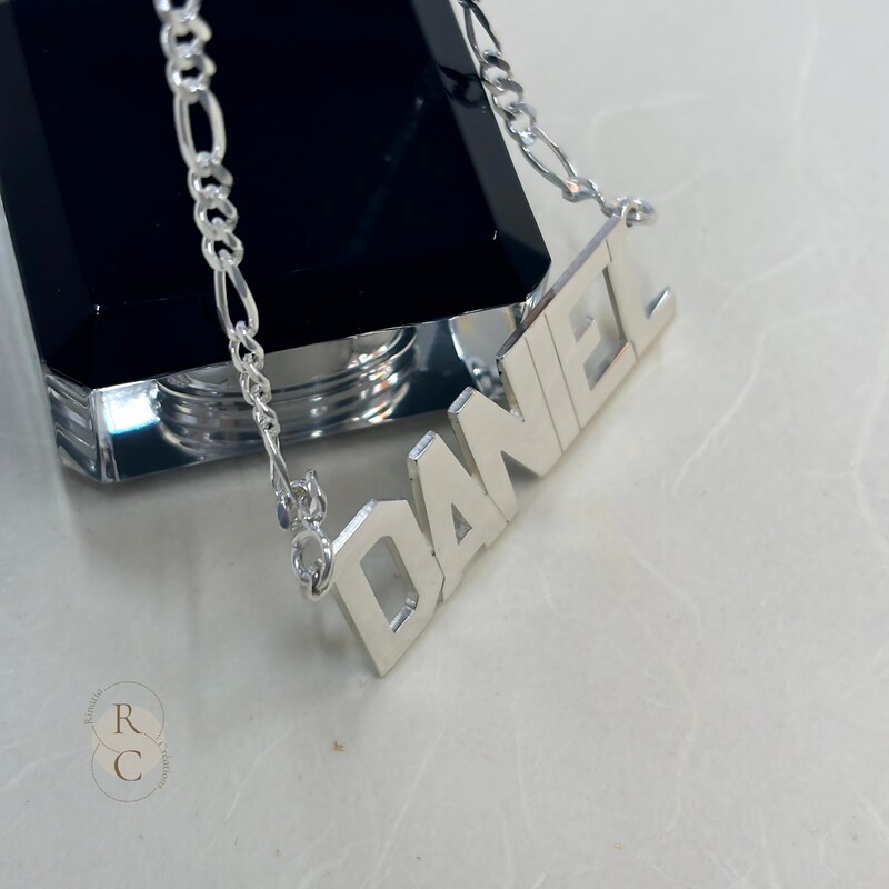Silver Name Necklace - Etsy