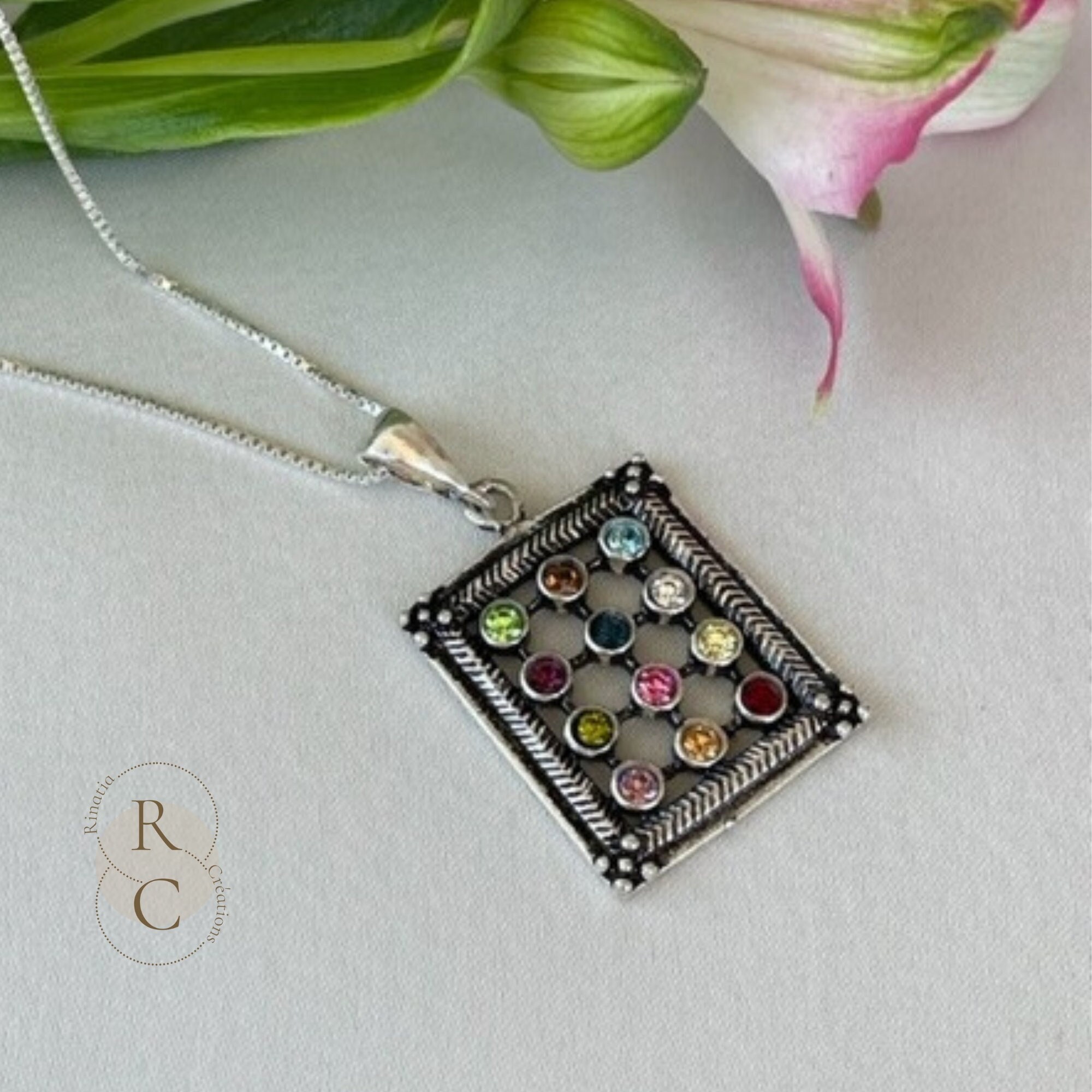 12 Tribes of Israel Necklace With Colored Stones-ephod - Etsy Australia