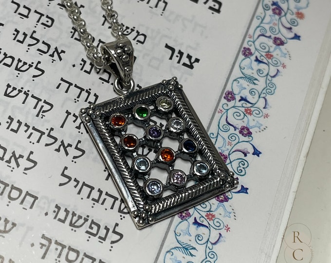 12 Tribes of Israel Necklace With Colored Stones-ephod Talisman Pendant ...