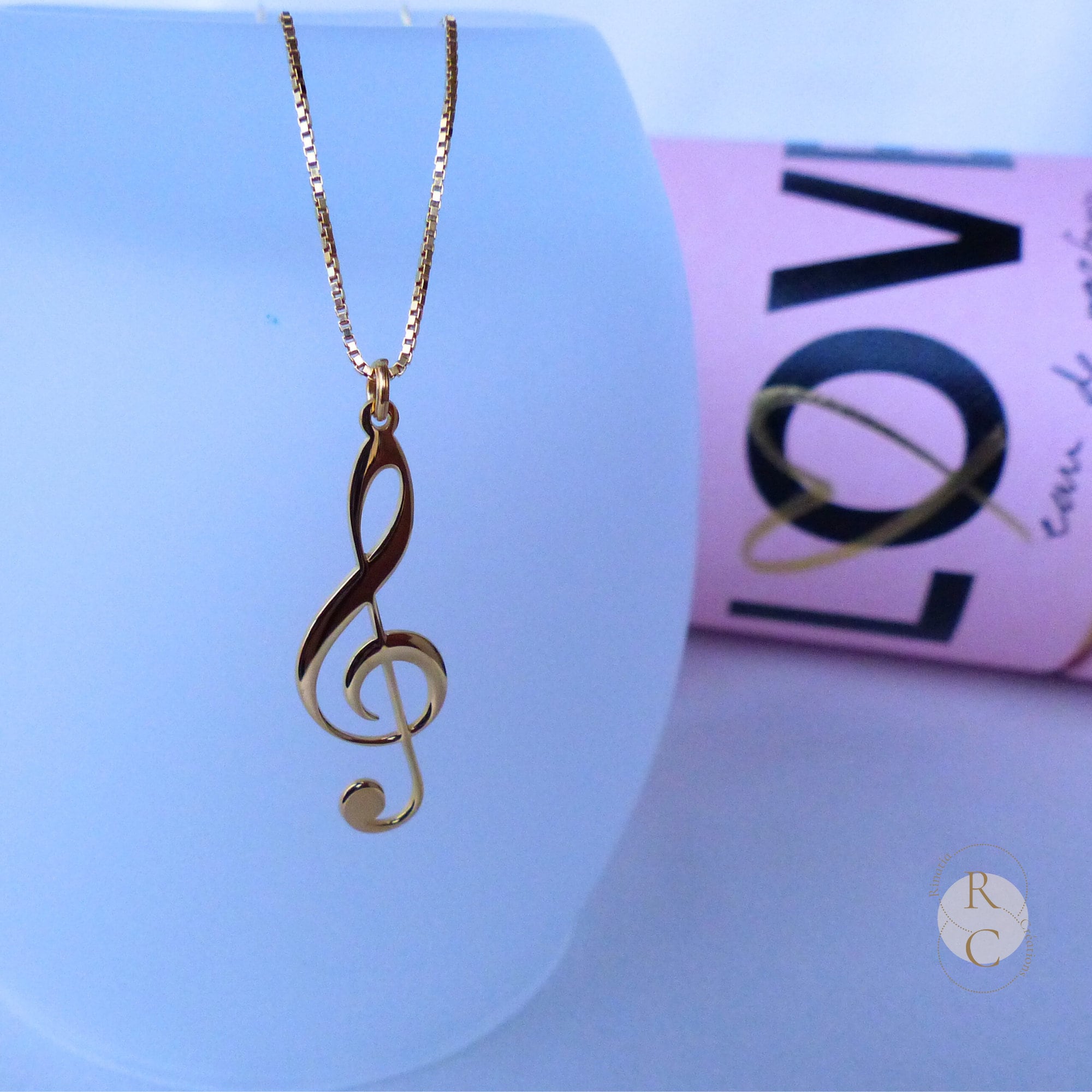 Sterling Silver Treble Clef Necklace: Music Lover Gift - Etsy