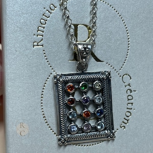 12 Tribes of Israel Necklace With Colored Stones-ephod Talisman Pendant ...