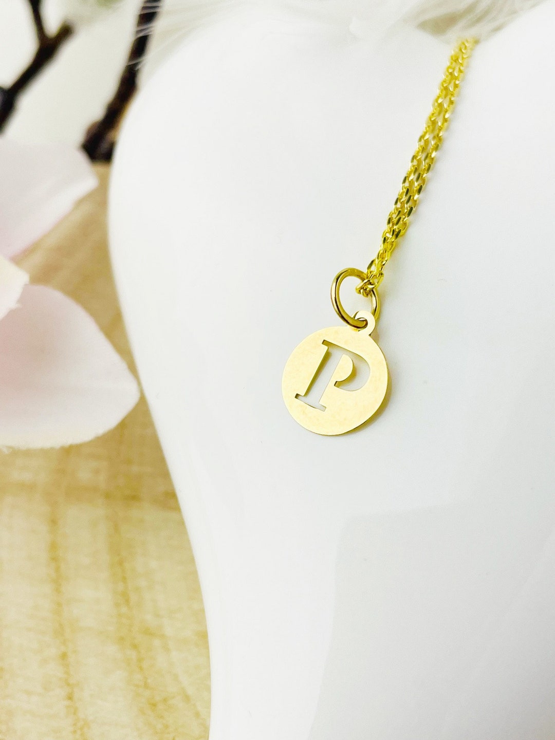 Pendant Letter P Pendant Gold Gold Pendant 585 14kt Gold - Etsy UK