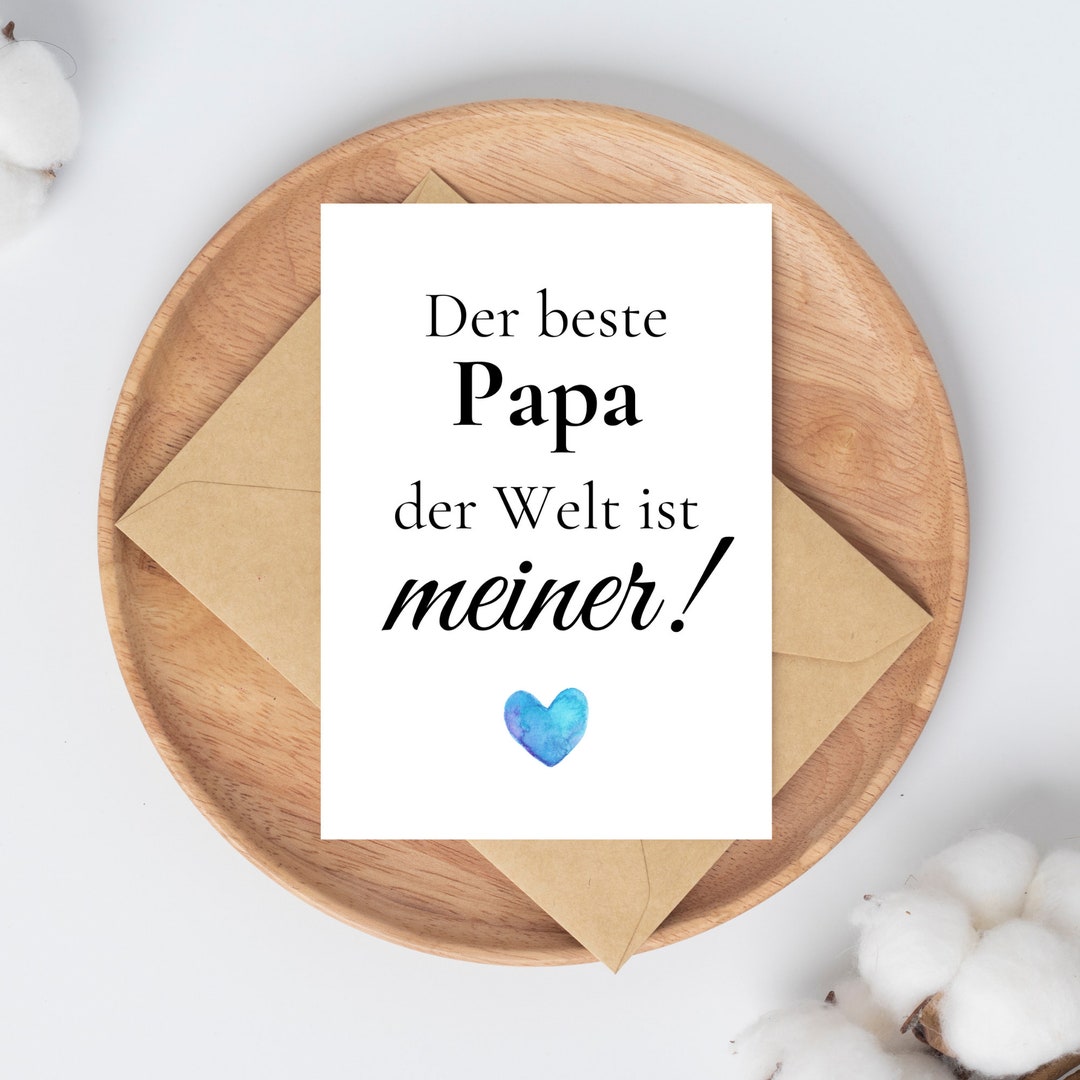 Sprüchekarte Der beste Papa der Welt ist meiner Postkarte lustig Humor ...