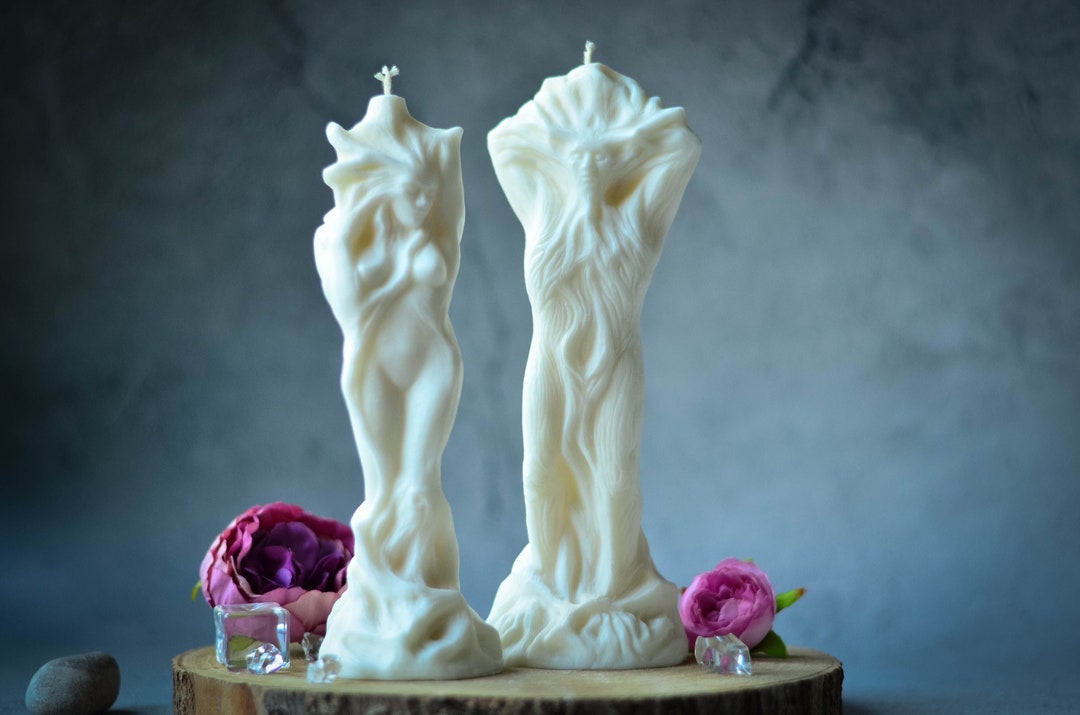 Lagre Dryad Pair Soy Natural Candle, Cernunnos, Forest, Spirit, Green ...