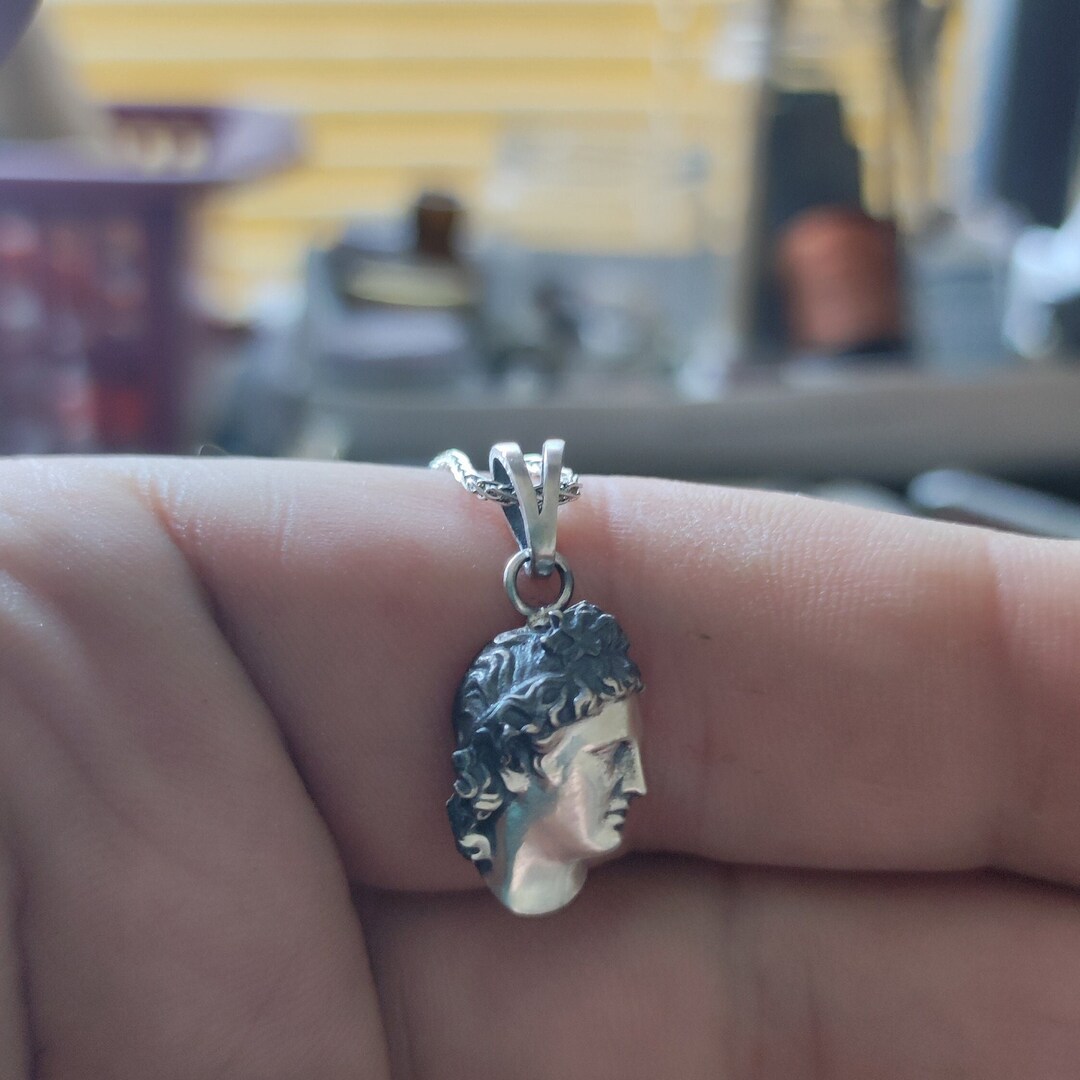 Apollo Silver Necklace, Goddess Apollo Necklace Gift for Him ...