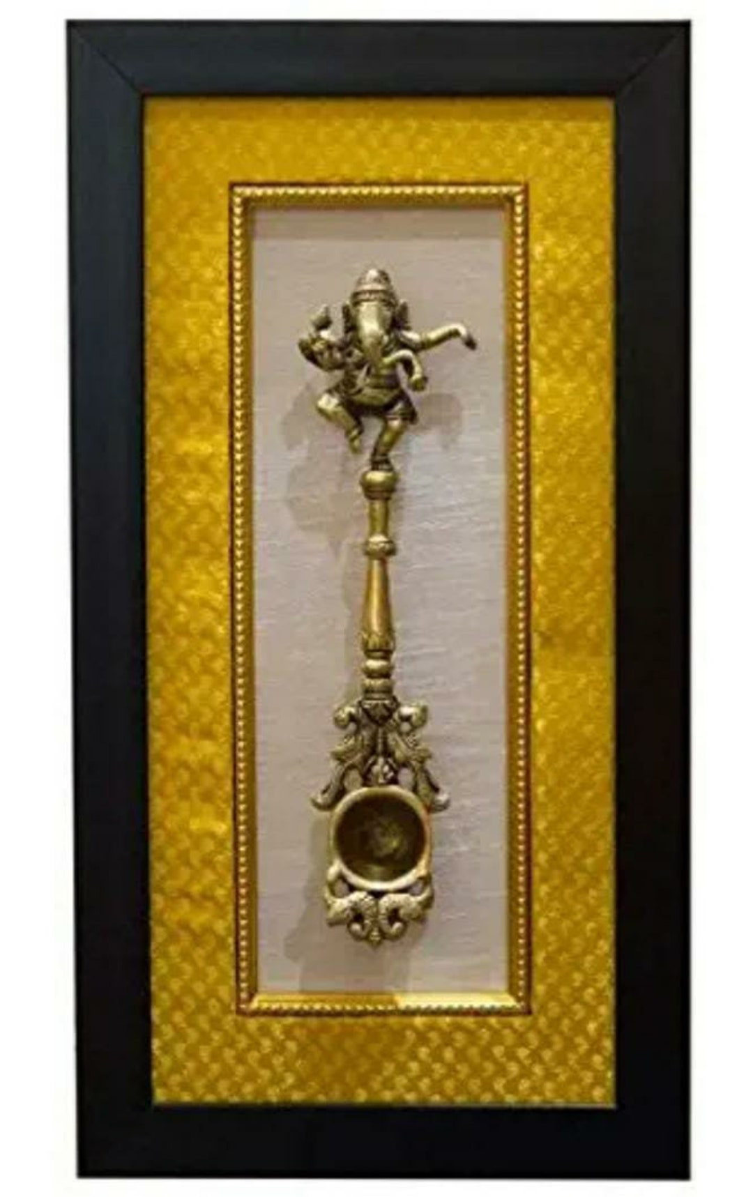Decorative Brass Dancing Ganesha Spoon Wall Frame/wall Hanging/brass ...