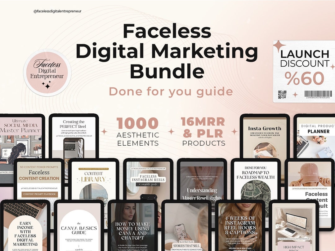 Faceless Digital Marketing Guide Bundle With Master Resell Rights ...