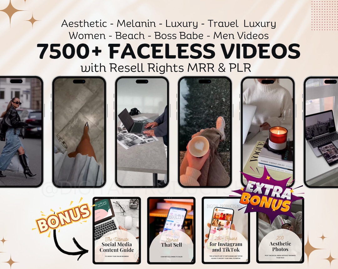 7500+ Faceless Reels Bundle Videos Faceless Reels Faceless Marketing ...