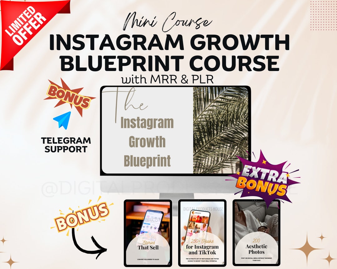 Instagram Growth Blueprint Course With Master Resell Rights & Private ...