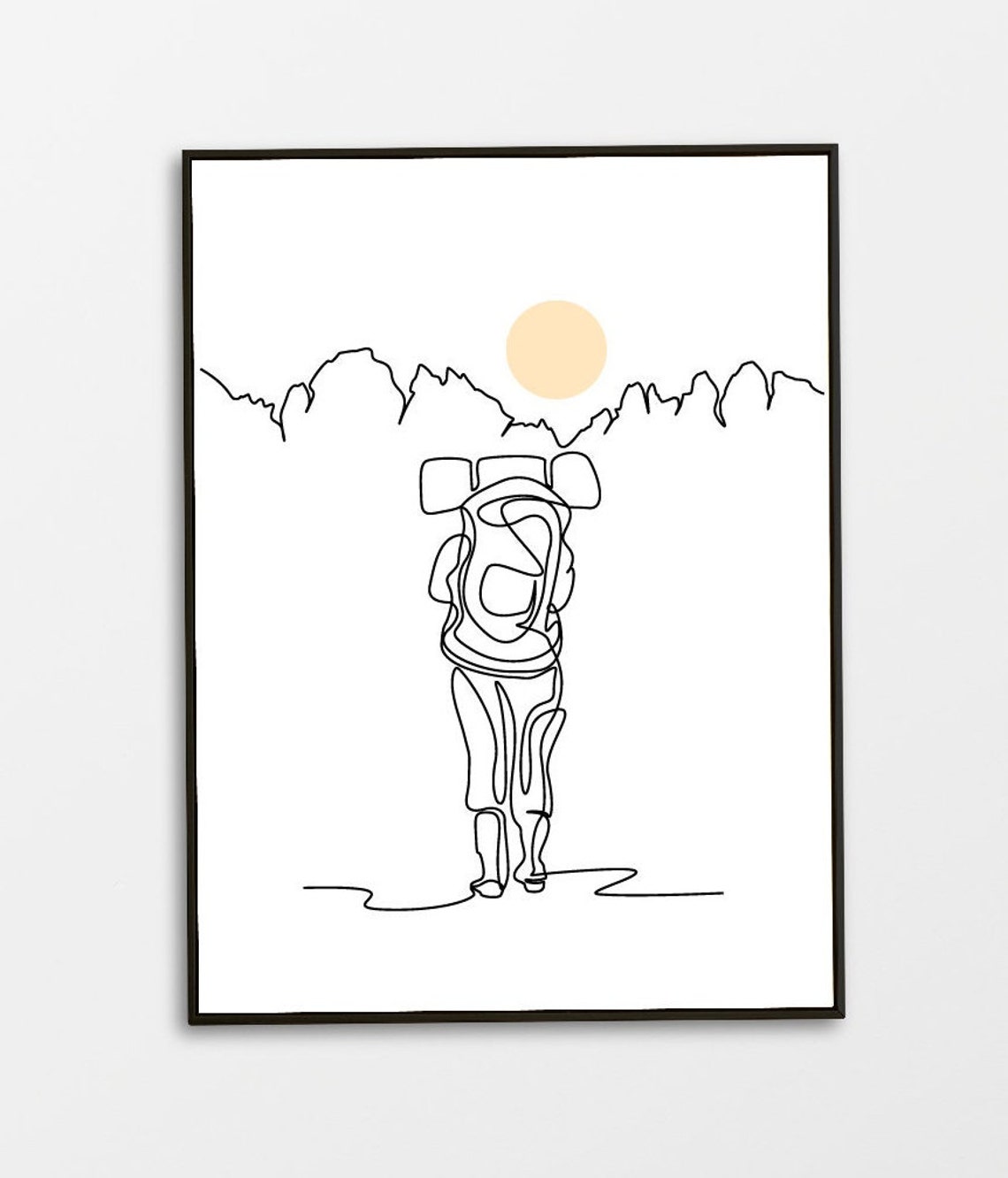 Minimalist Human Nature Mountain Backpacker Camp Hiking Trekking ...