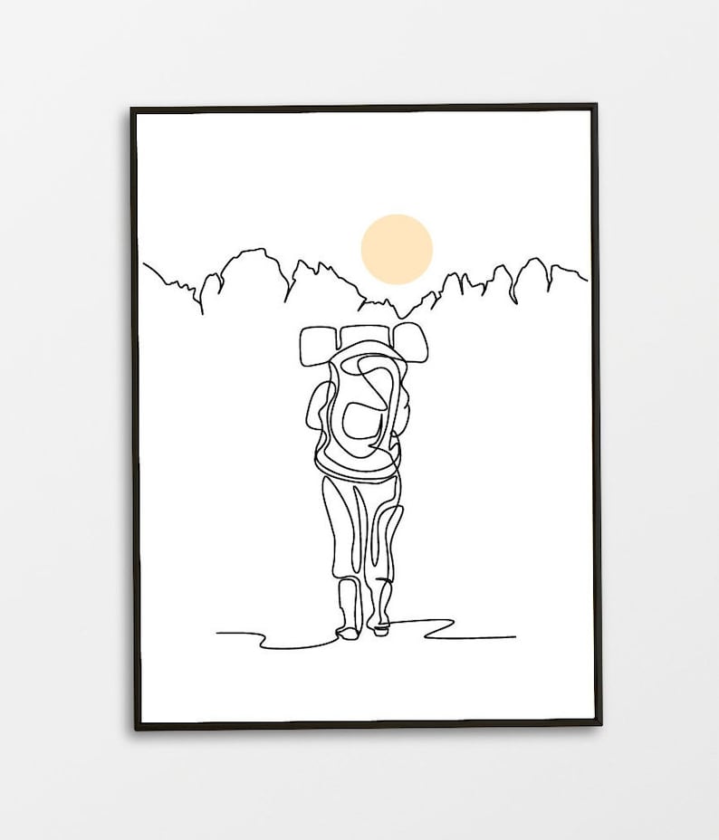 Minimalist Human Nature Mountain Backpacker Camp Hiking Trekking ...