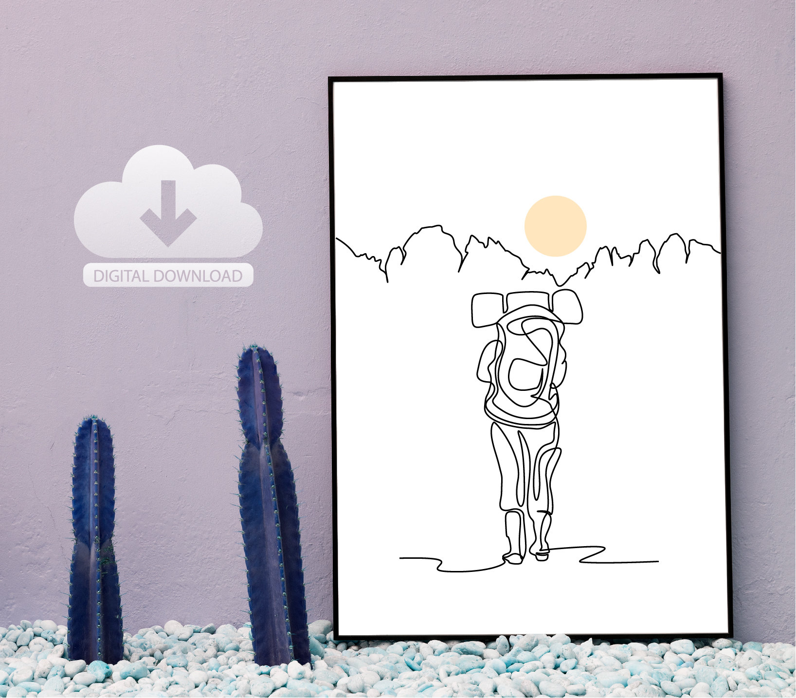 Minimalist Human Nature Mountain Backpacker Camp Hiking Trekking ...