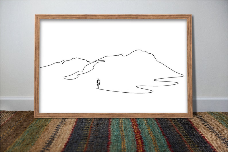 Minimalist Person Human Mountain Hiking Trekking Adventure Nature Walk ...