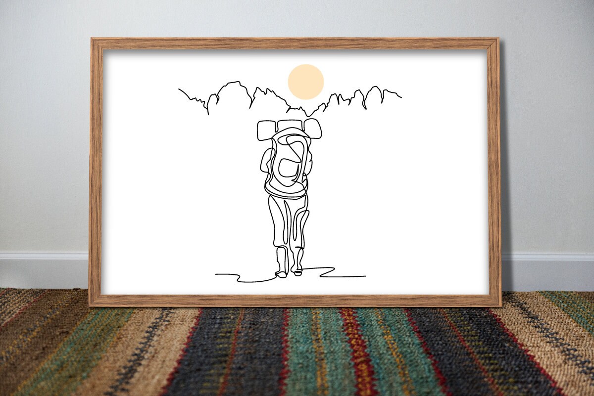 Minimalist Human Nature Mountain Backpacker Camp Hiking Trekking ...