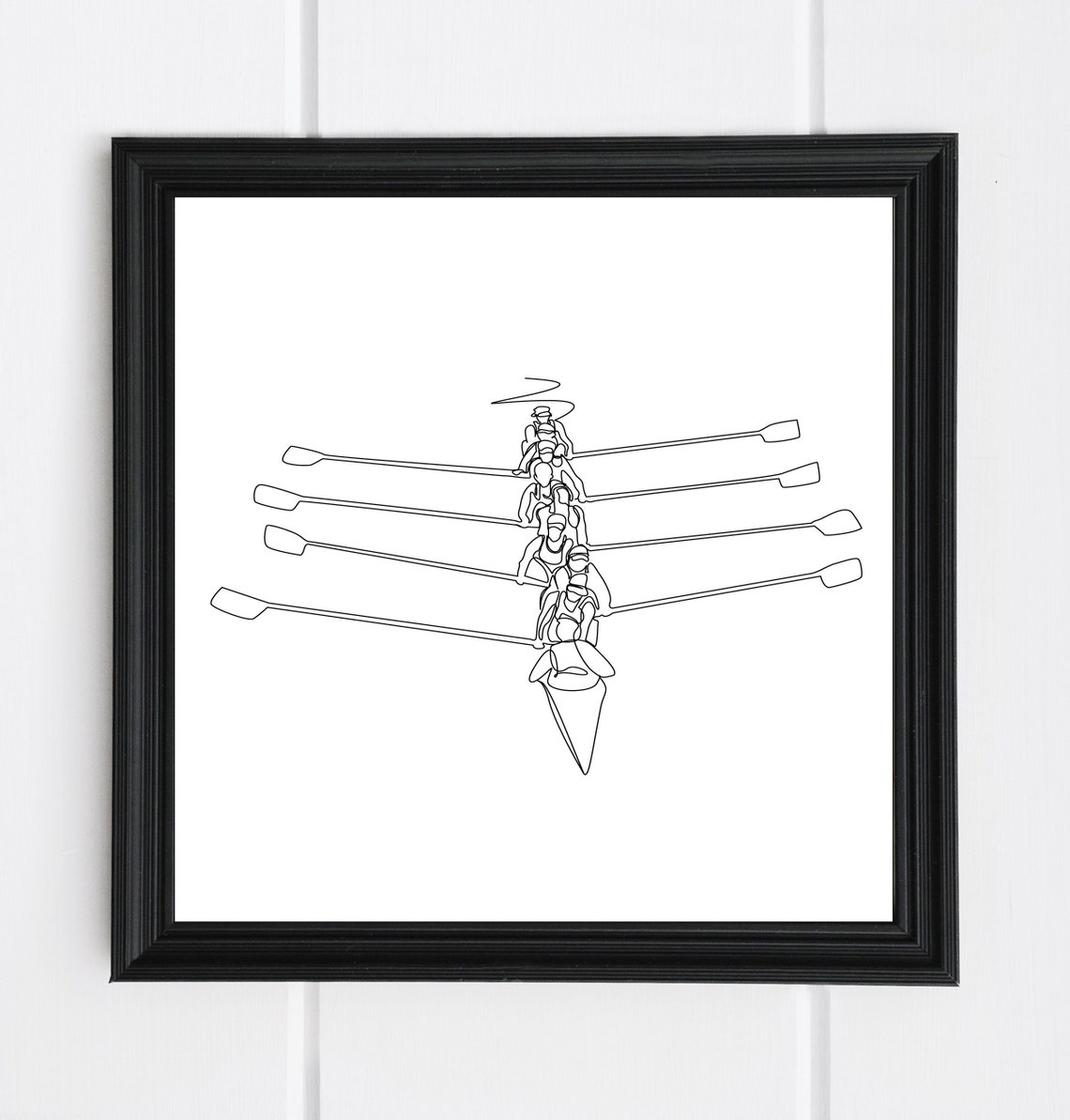 Rowing Team Line Art Print: Minimalist Crew Boat (digital Download) - Etsy