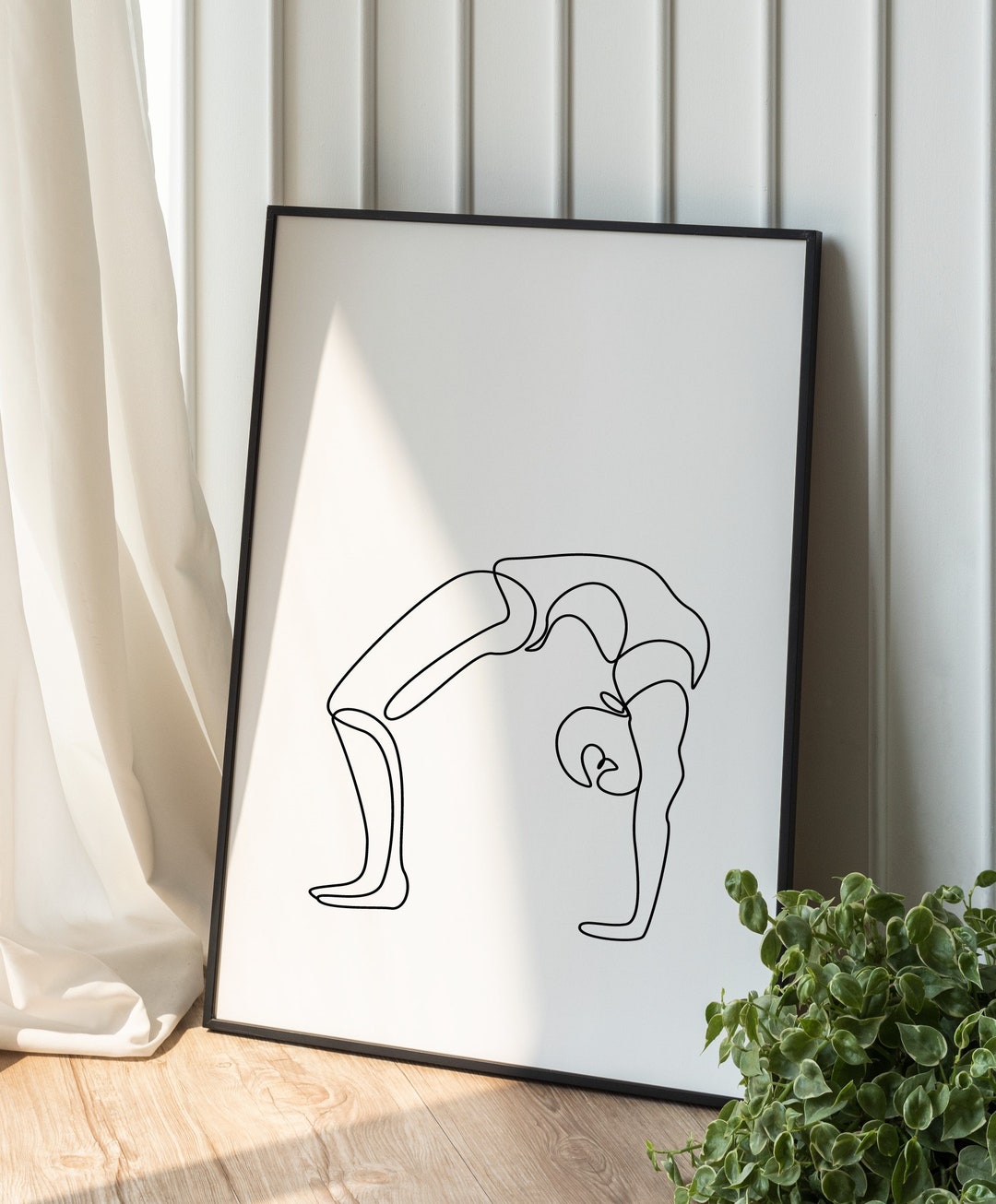 Minimalist Yoga Pose Print: One Line Art (digital Download) - Etsy