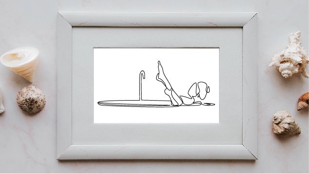 Minimalist Woman Bathtub Bathing Line Digital Printable Print - Etsy
