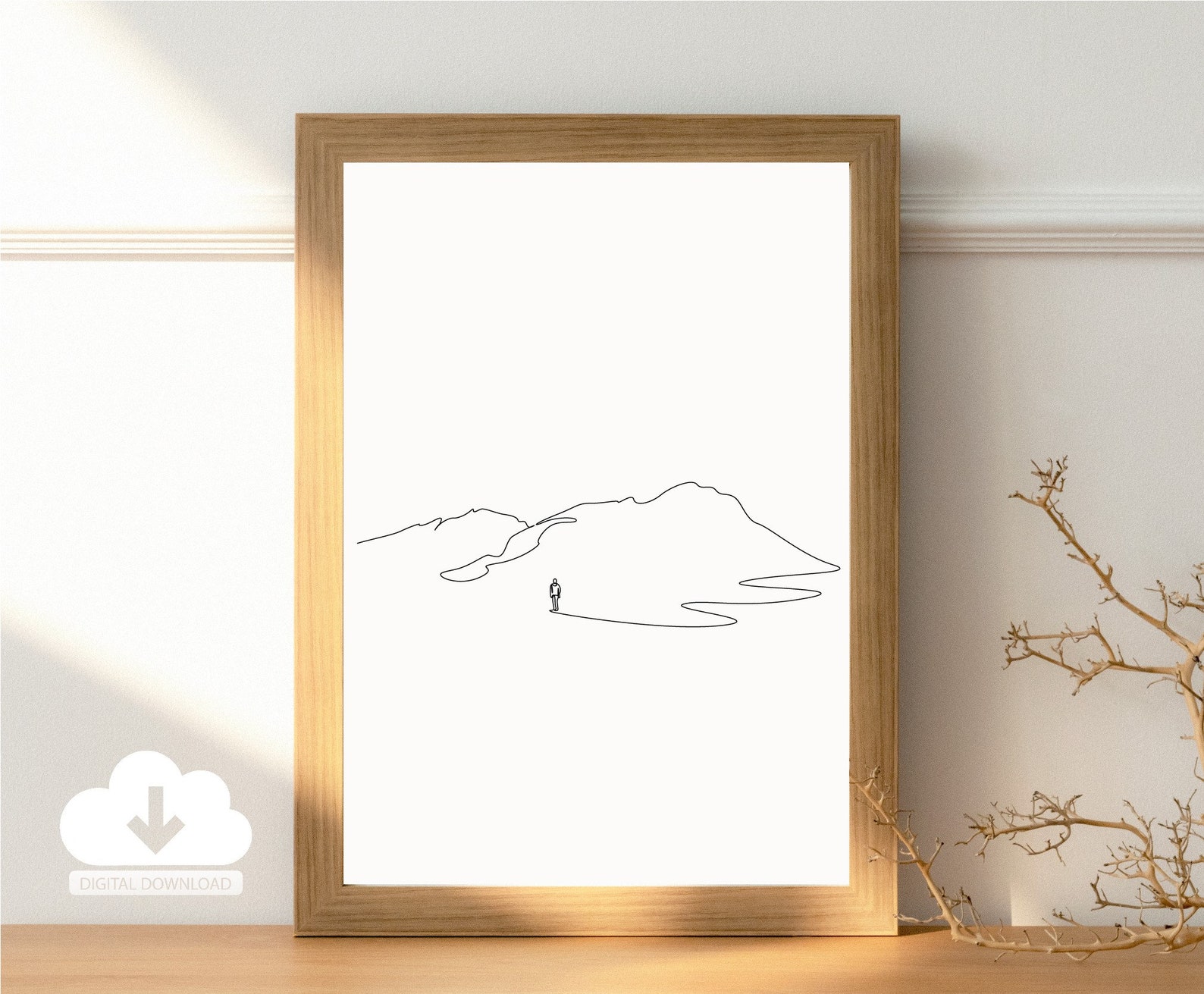 Minimalist Person Human Mountain Hiking Trekking Adventure Nature Walk ...