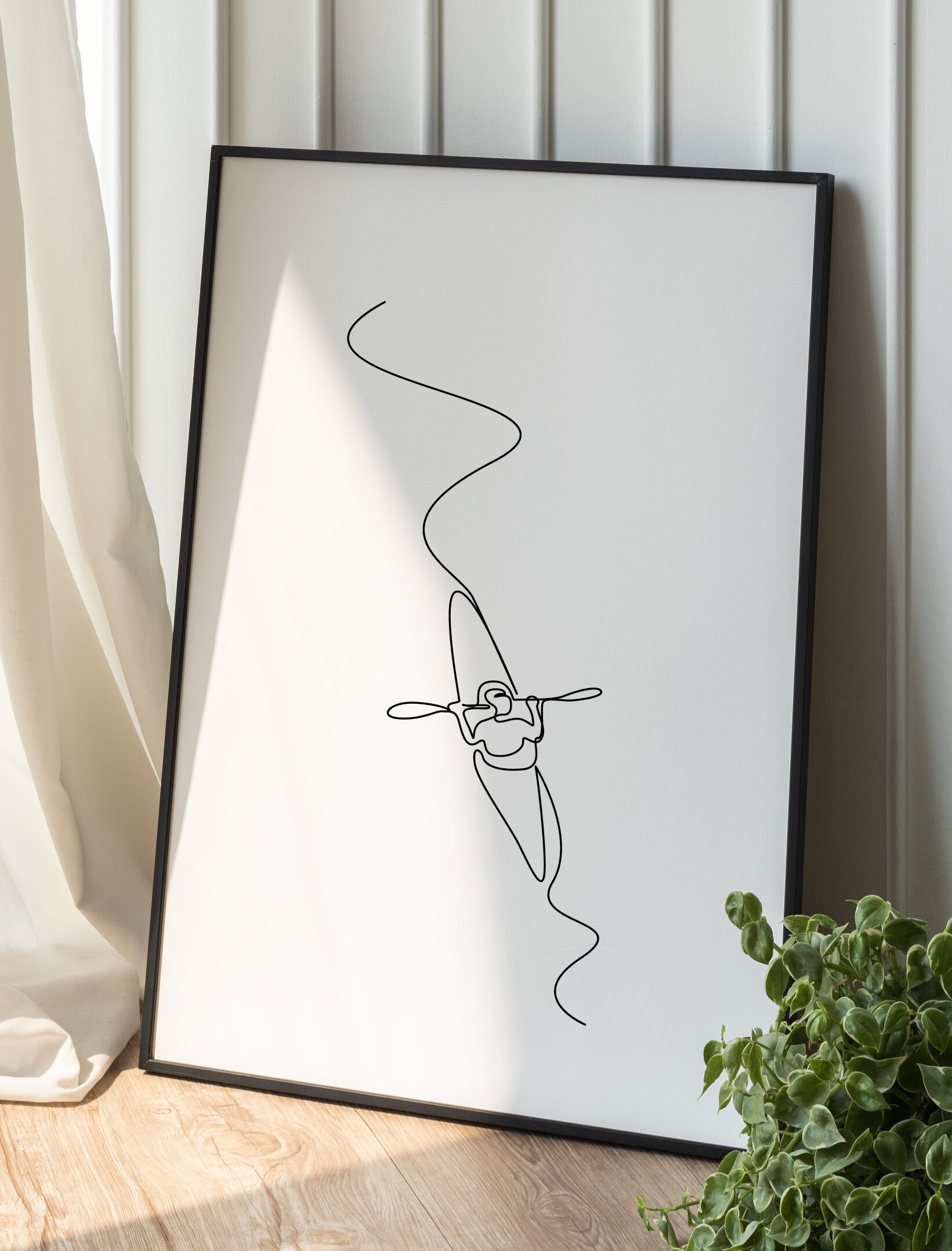 Minimalist Kayak Canoe Line Art Digital Download Print, Digital ...