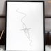 Minimalist Kayak Canoe Line Art Digital Download Print, Digital ...