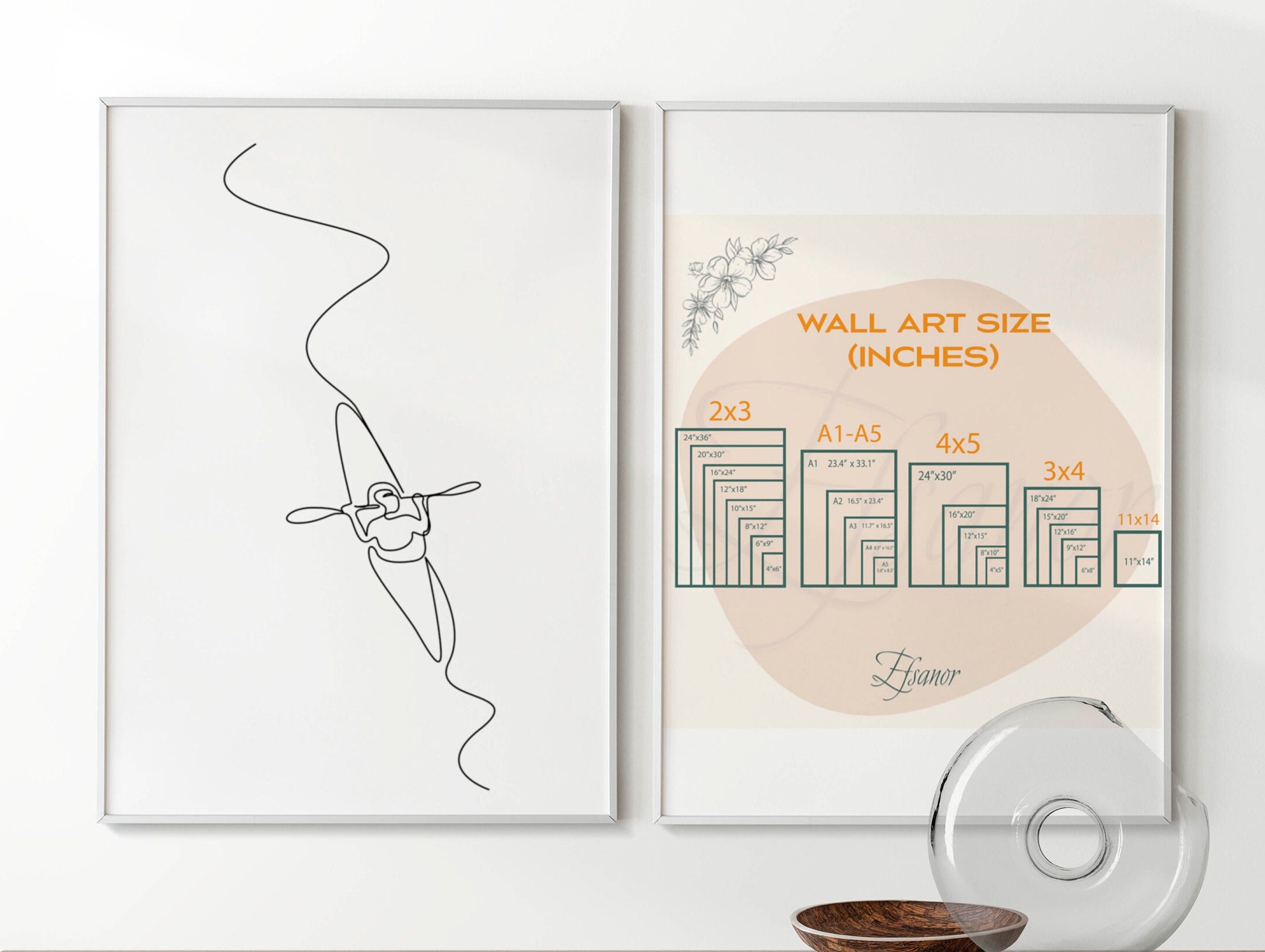 Minimalist Kayak Canoe Line Art Digital Download Print, Digital ...