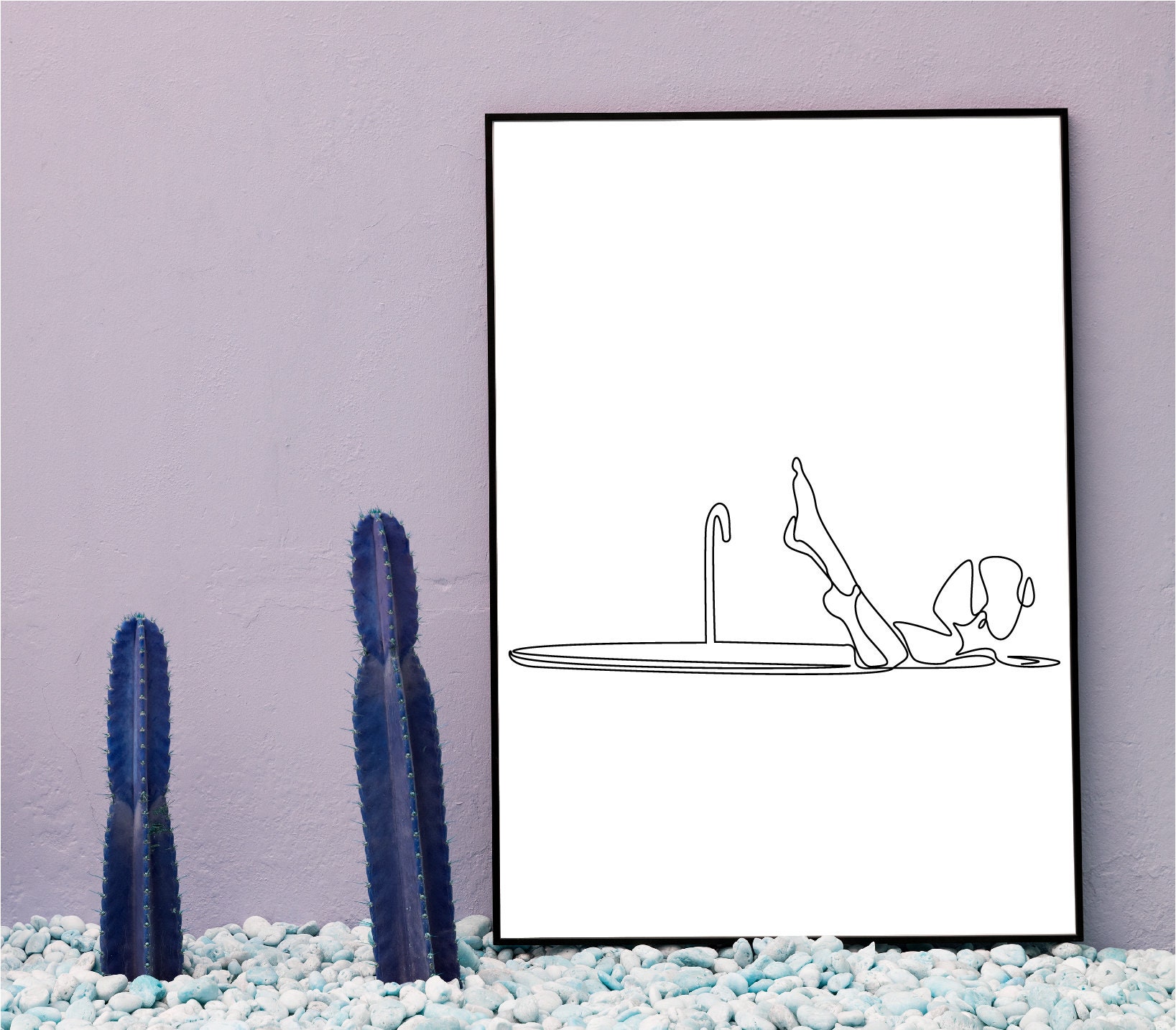 Minimalist Woman Bathtub Bathing Line Digital Printable Print - Etsy