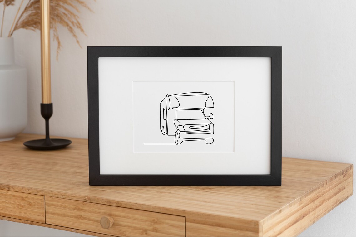 Minimalist Old Retro Caravan Camping Vacation Lifestyle Digital ...