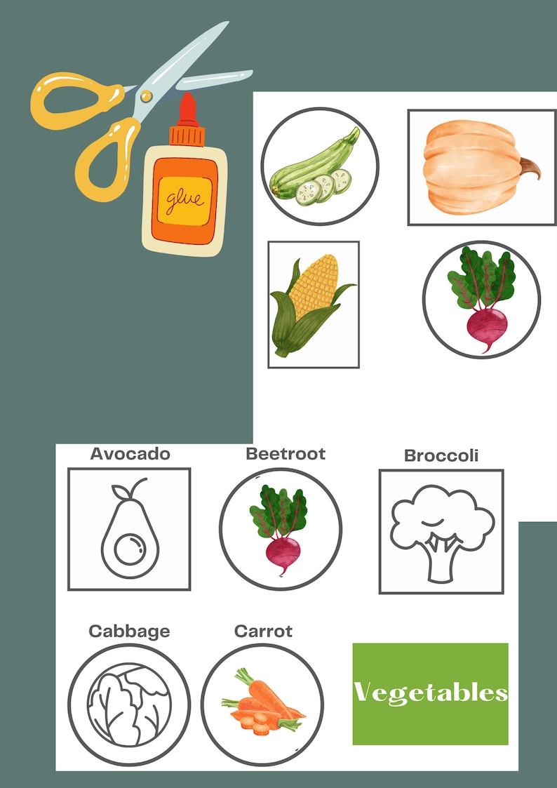 My First Worksheets- Printable Educational Vegetables Worksheets for ...