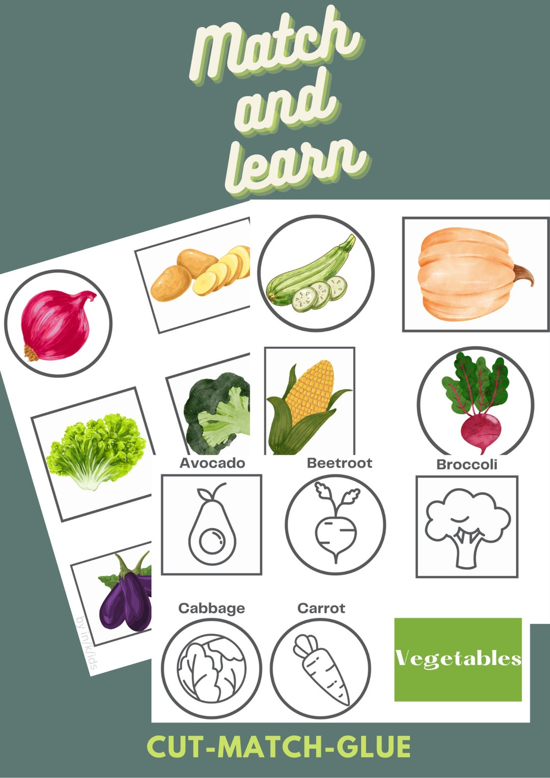 My First Worksheets- Printable Educational Vegetables Worksheets for ...