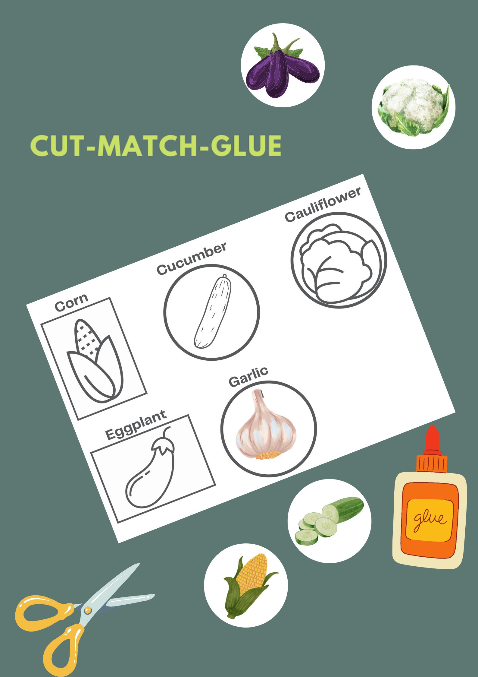 My First Worksheets Printable Educational Vegetables Worksheets for ...