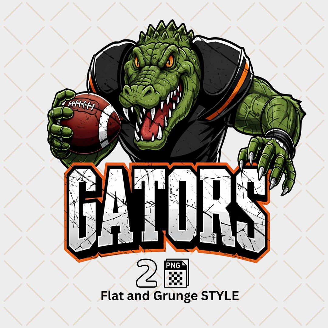 Gators Football Mascot PNG: School Spirit Shirt Design (digital ...
