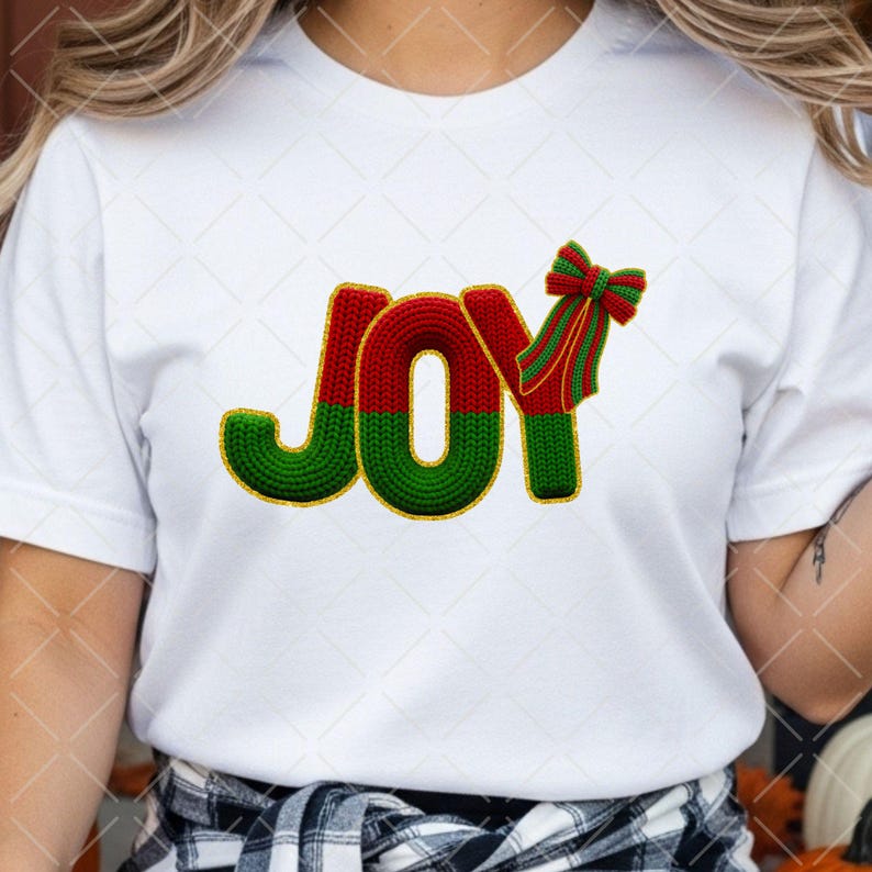 Christmas Joy Yarn PNG: 3D Knitted Design (digital Download) - Etsy