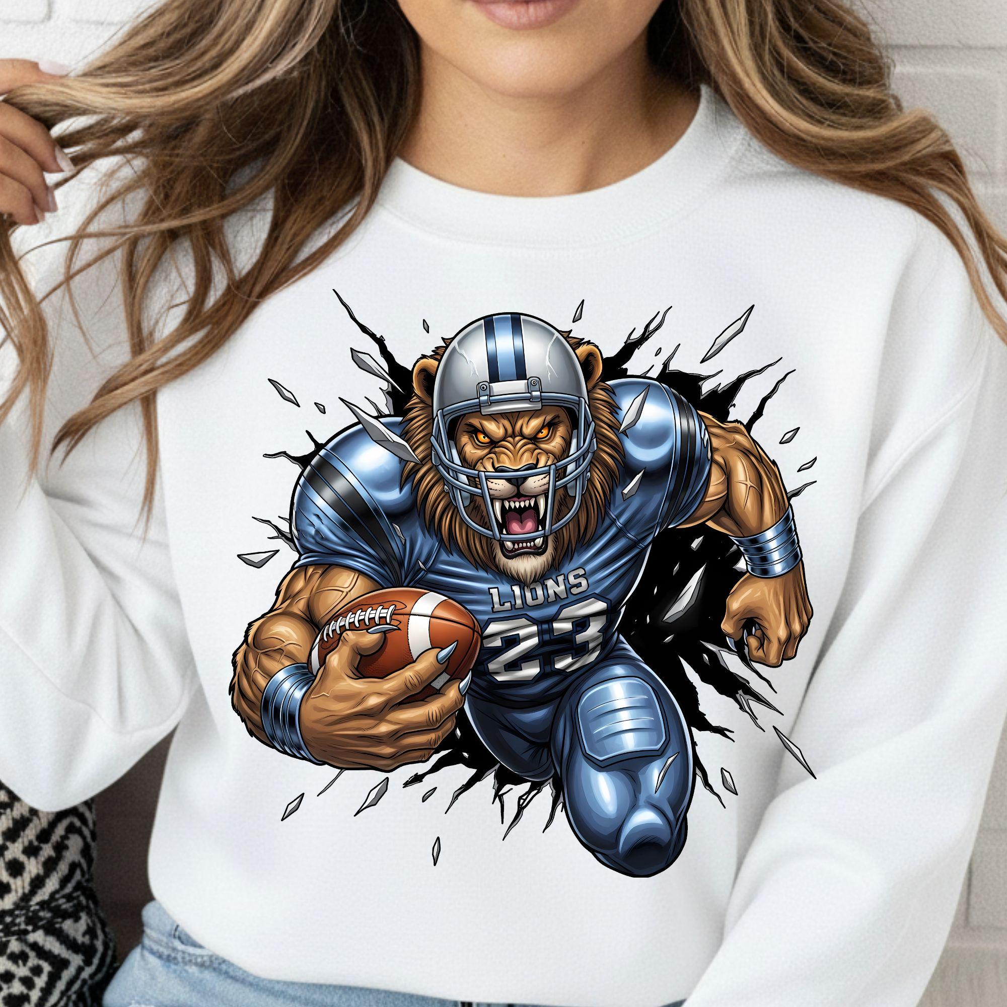 Fierce Lion Football Mascot PNG: Sports Team Art (digital Download) - Etsy