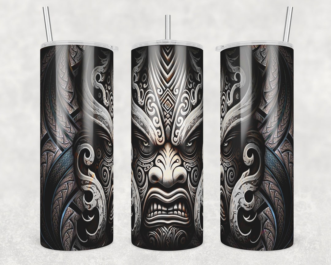 Aztec Tiki Mask Tumbler Png, Mexican Aztec Patterns, Mesoamerican Tiki ...