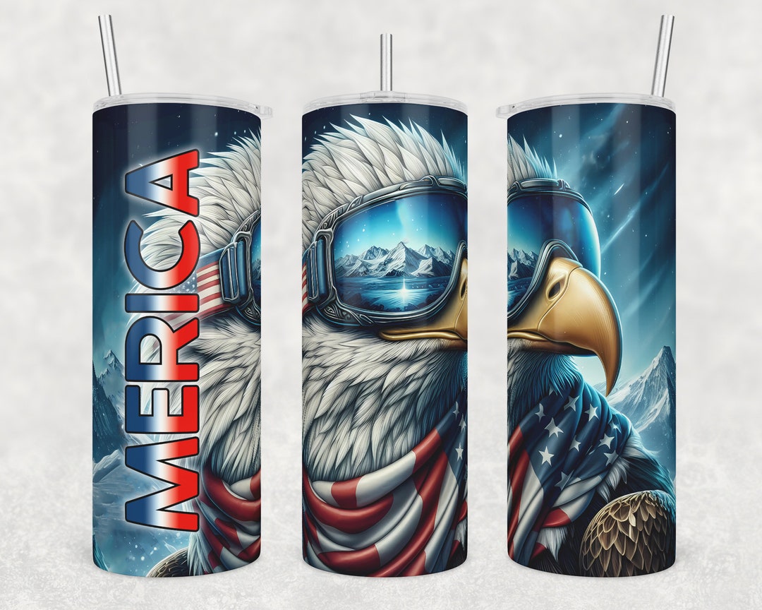 Merica Mullet Eagle 20oz Tumbler Wrap: Patriotic Sublimation (PNG) - Etsy