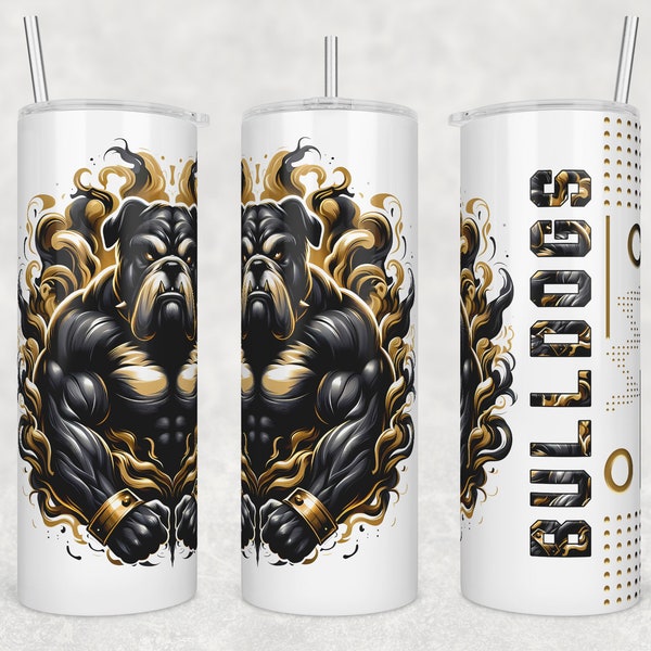 Bulldog Mascot Black and Gold Svg - Etsy