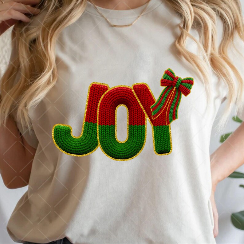 Christmas Joy Yarn PNG: 3D Knitted Design (digital Download) - Etsy