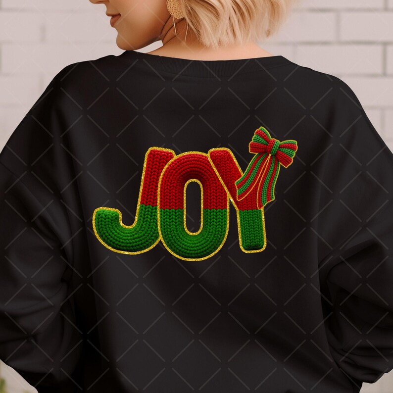 Christmas Joy Yarn PNG: 3D Knitted Design (digital Download) - Etsy