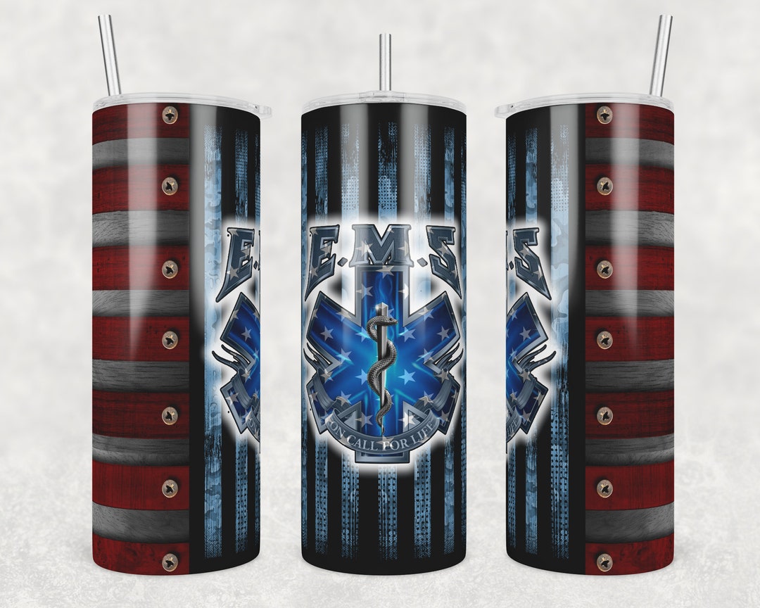 EMS Paramedic Tumbler Wrap: American Flag Camo (digital Download) - Etsy
