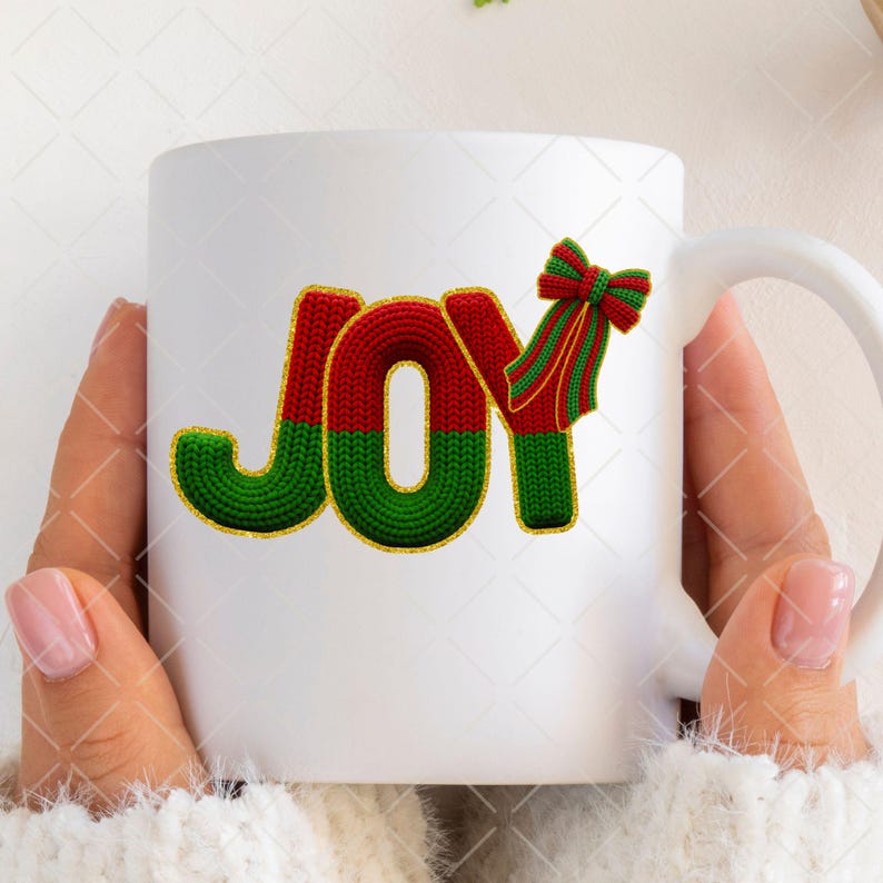 Christmas Joy Yarn PNG: 3D Knitted Design (digital Download) - Etsy