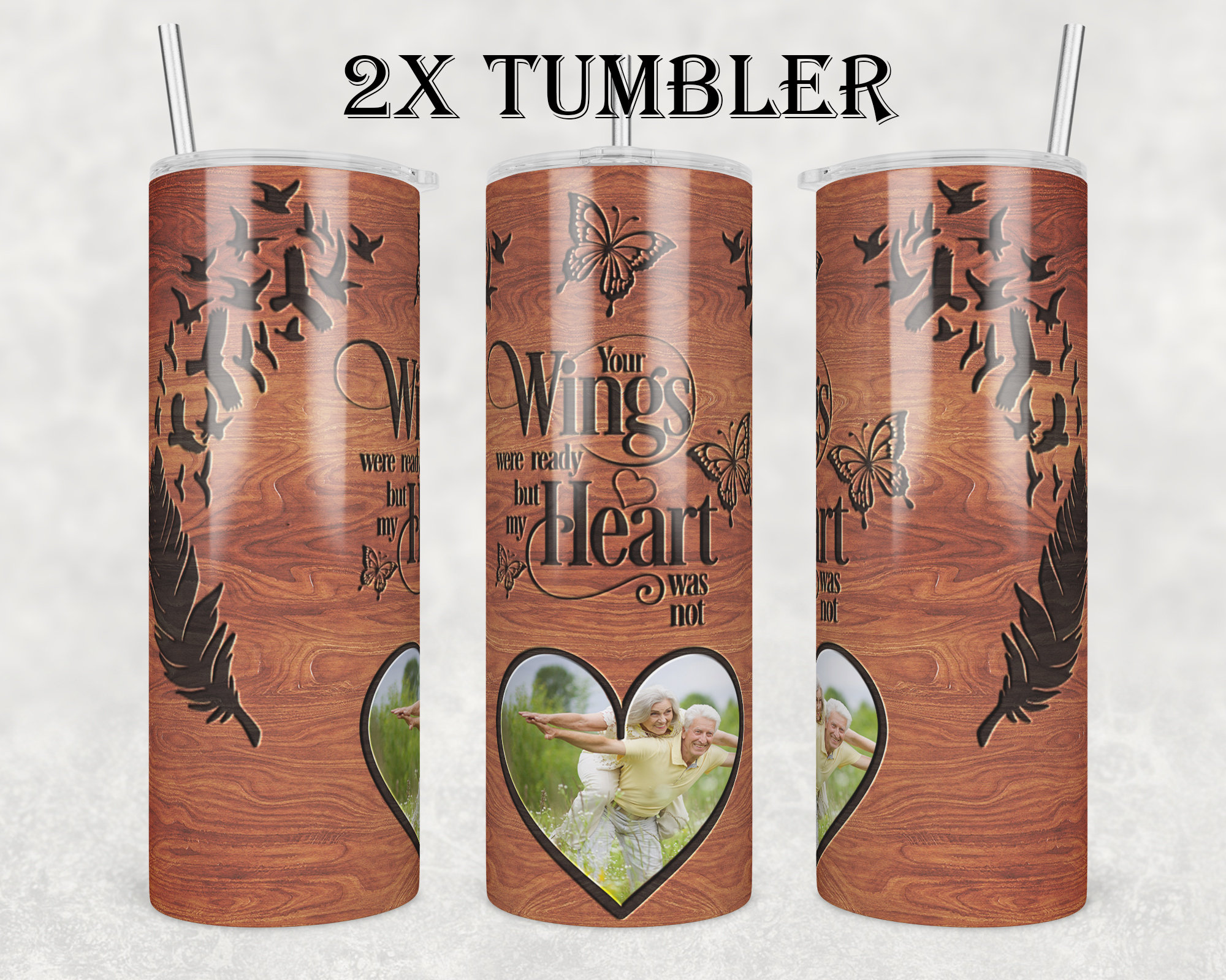 Memorial Tumbler Png 20oz Skinny Tumbler Wrap Photo in - Etsy