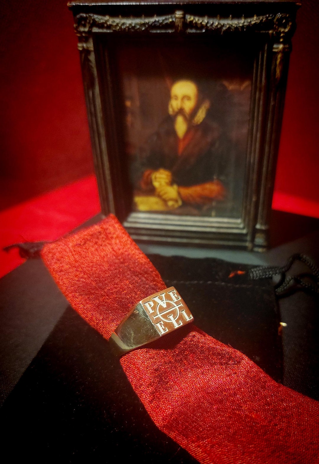 Enochian Ring of John Dee - Custom Made & Gold Plated 24K Ring of ...